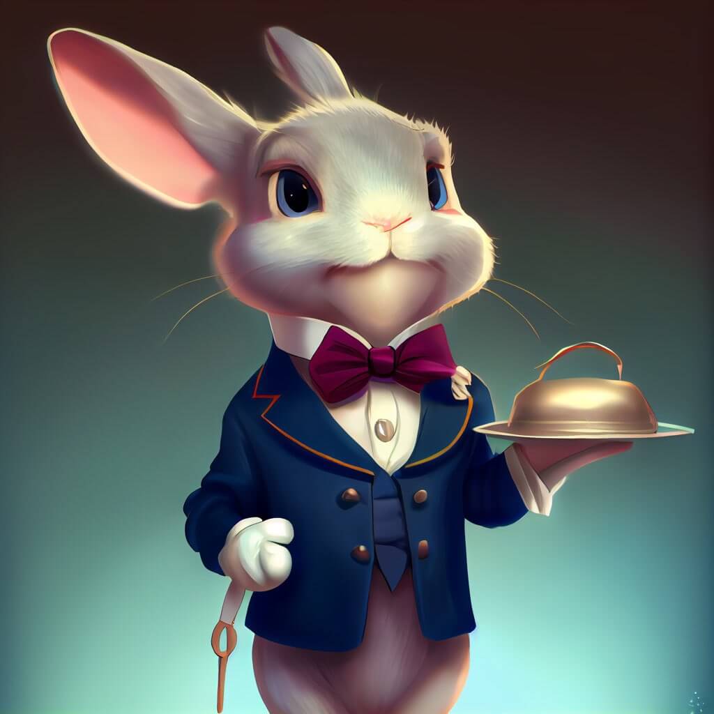 Midjourney My Best3: Rabbit butler: ウサギの執事 | TO BE CONTINUED