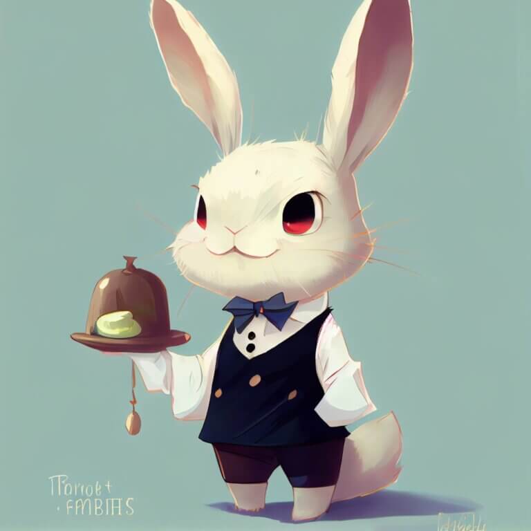 Midjourney My Best3: Rabbit butler: ウサギの執事 | TO BE CONTINUED