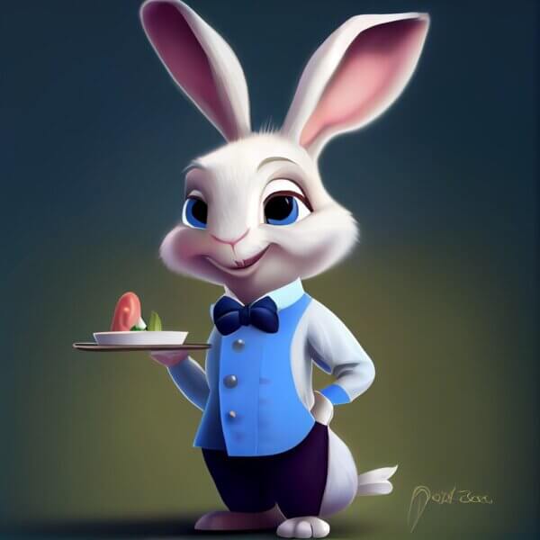 Midjourney My Best3: Rabbit butler: ウサギの執事 | TO BE CONTINUED